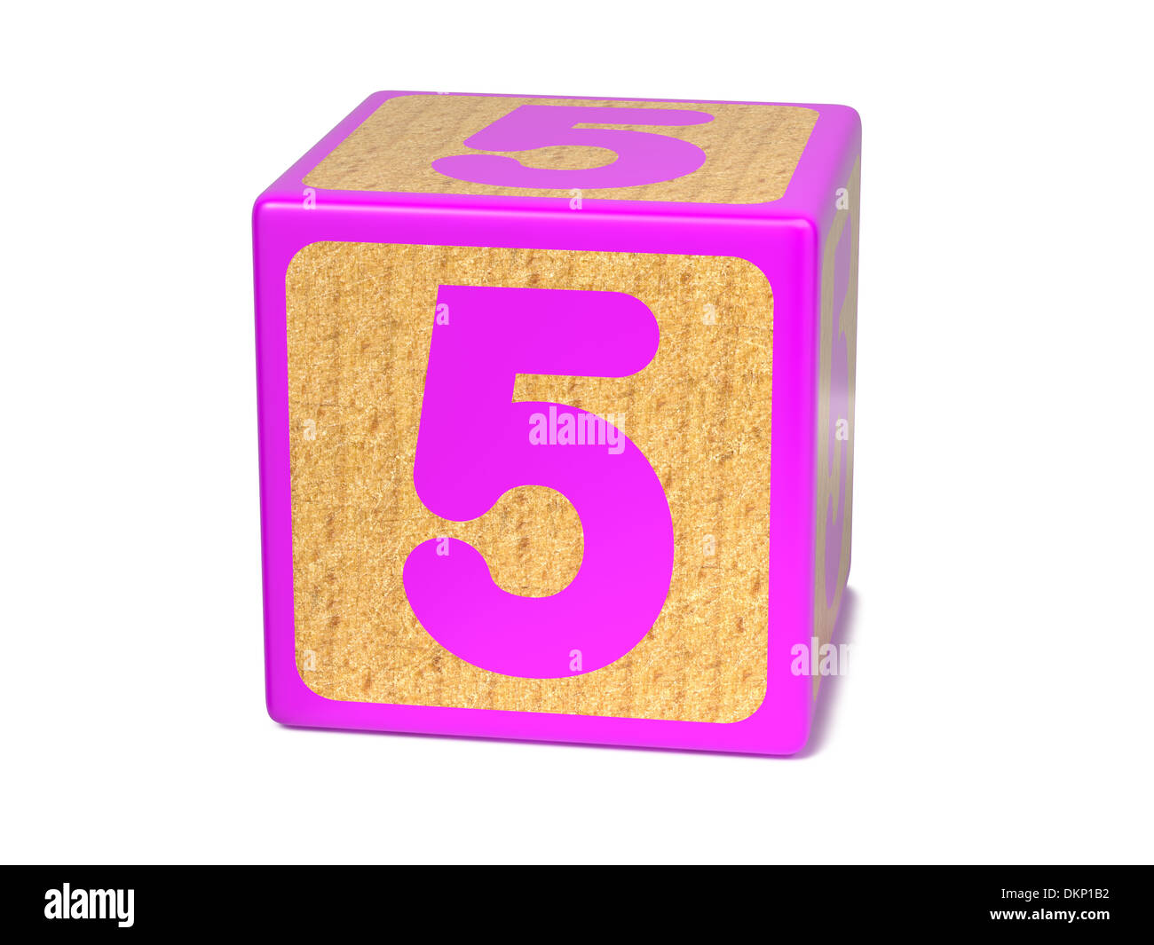 Number 5 - Childrens Alphabet Block Stock Photo - Alamy