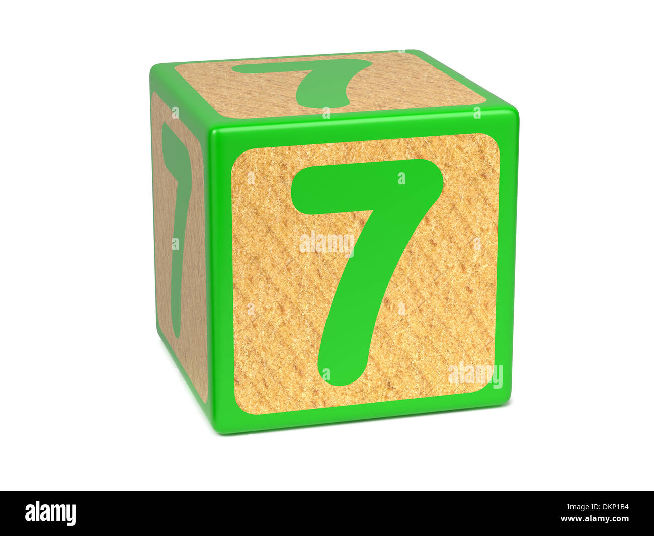 Number 7 - Childrens Alphabet Block Stock Photo - Alamy