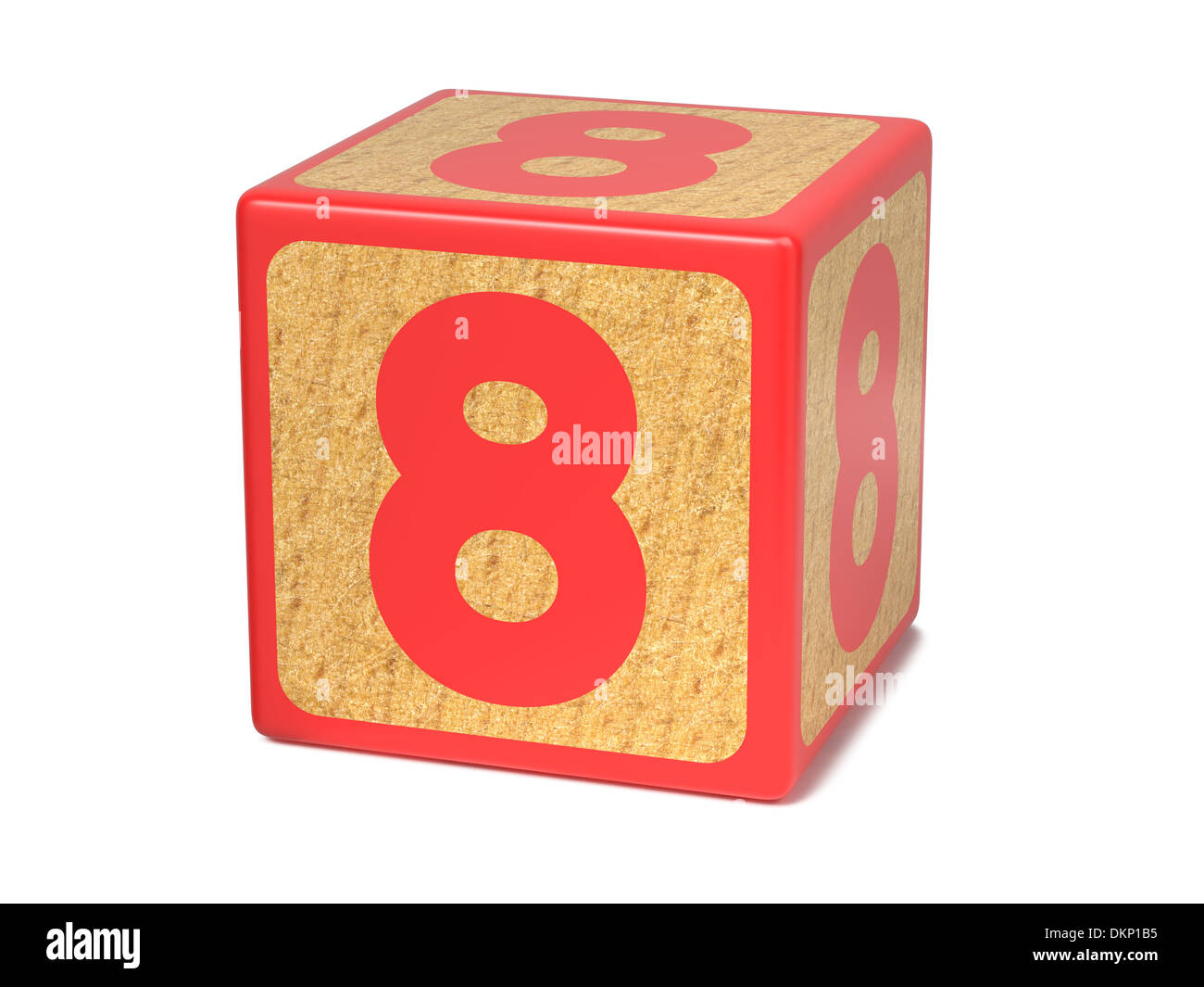 Number 8 - Childrens Alphabet Block Stock Photo - Alamy