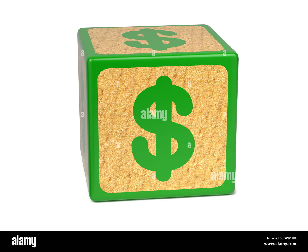 Dollar Sign - Childrens Alphabet Block Stock Photo - Alamy