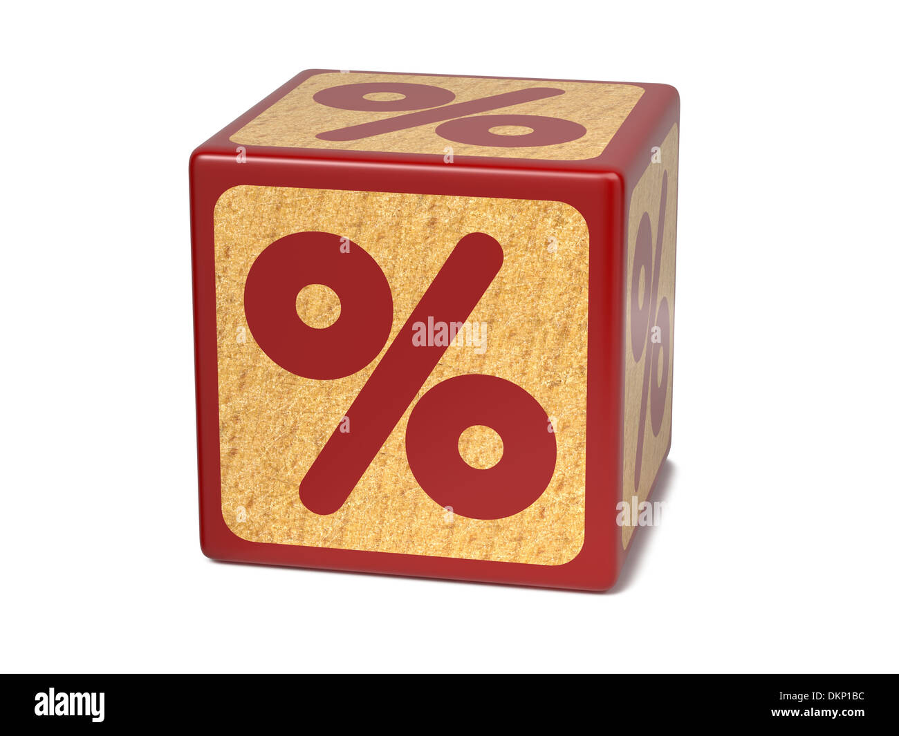 Percent Sign - Childrens Alphabet Block Stock Photo - Alamy