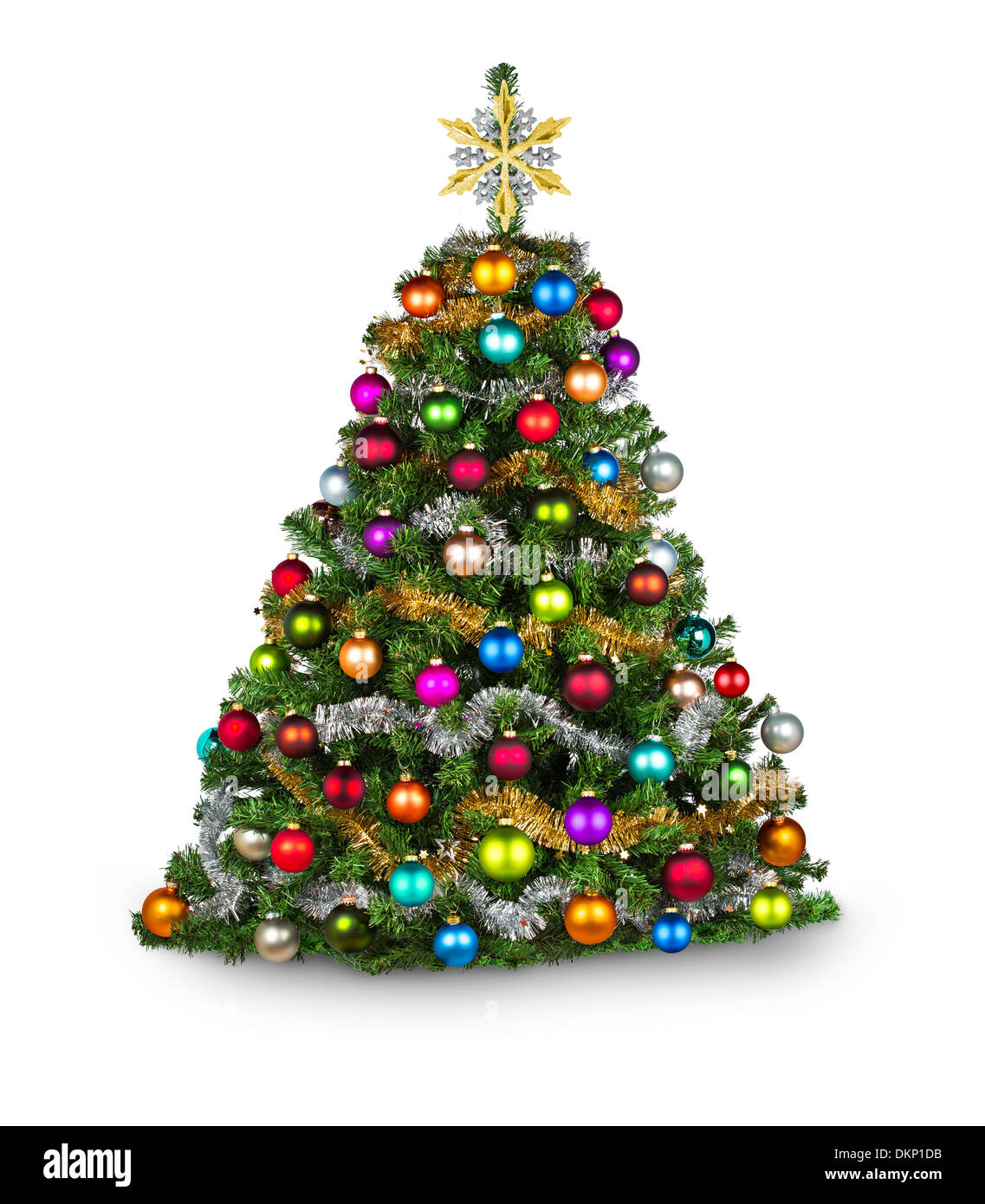 Red background silver garland Cut Out Stock Images & Pictures - Alamy