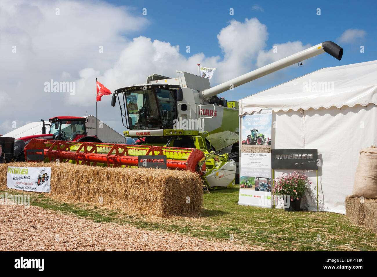 Combine harvester on display at agricultural showground Stock Photo - Alamy