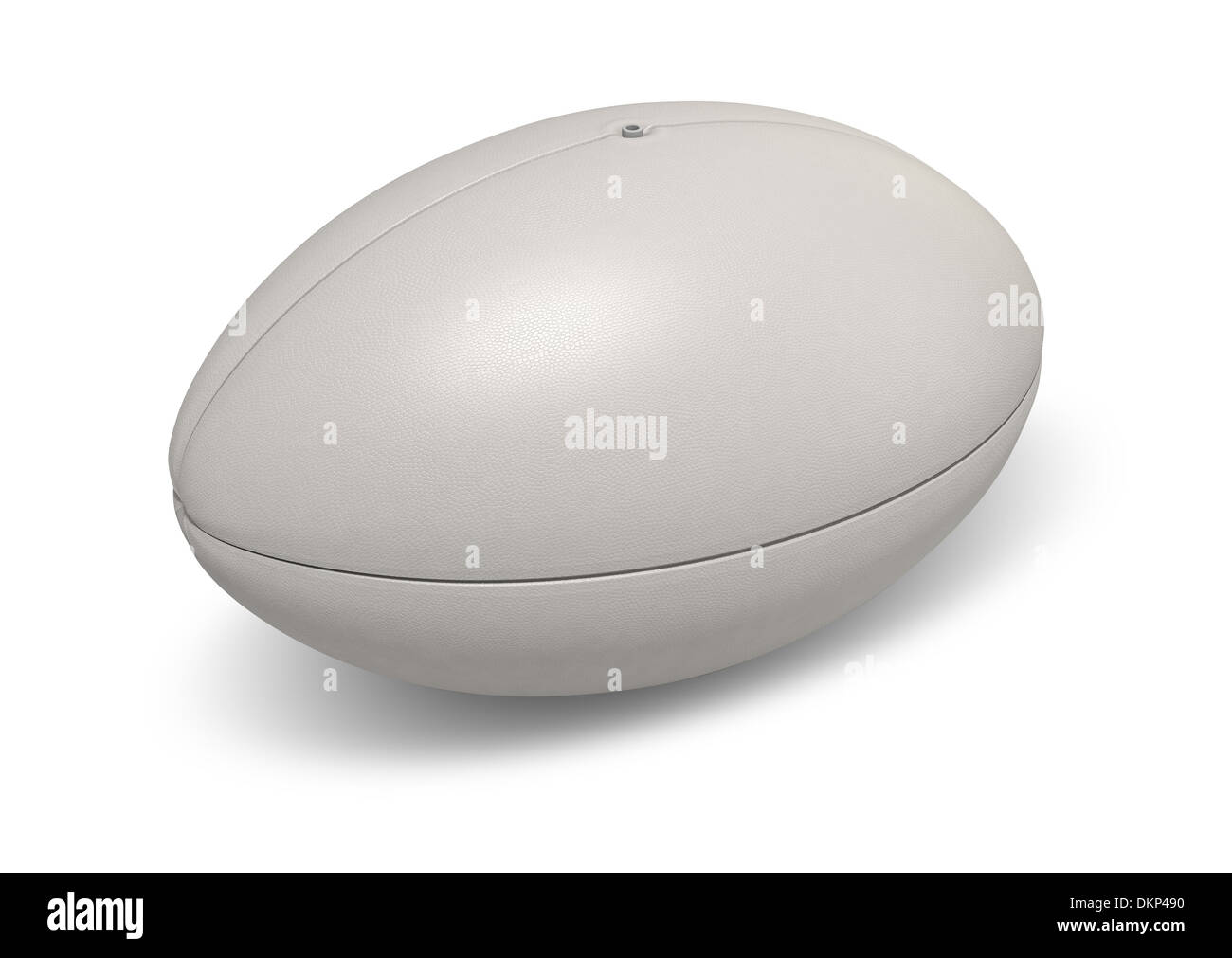 A plain white textured rugby ball on a isolated background Stock Photo ...