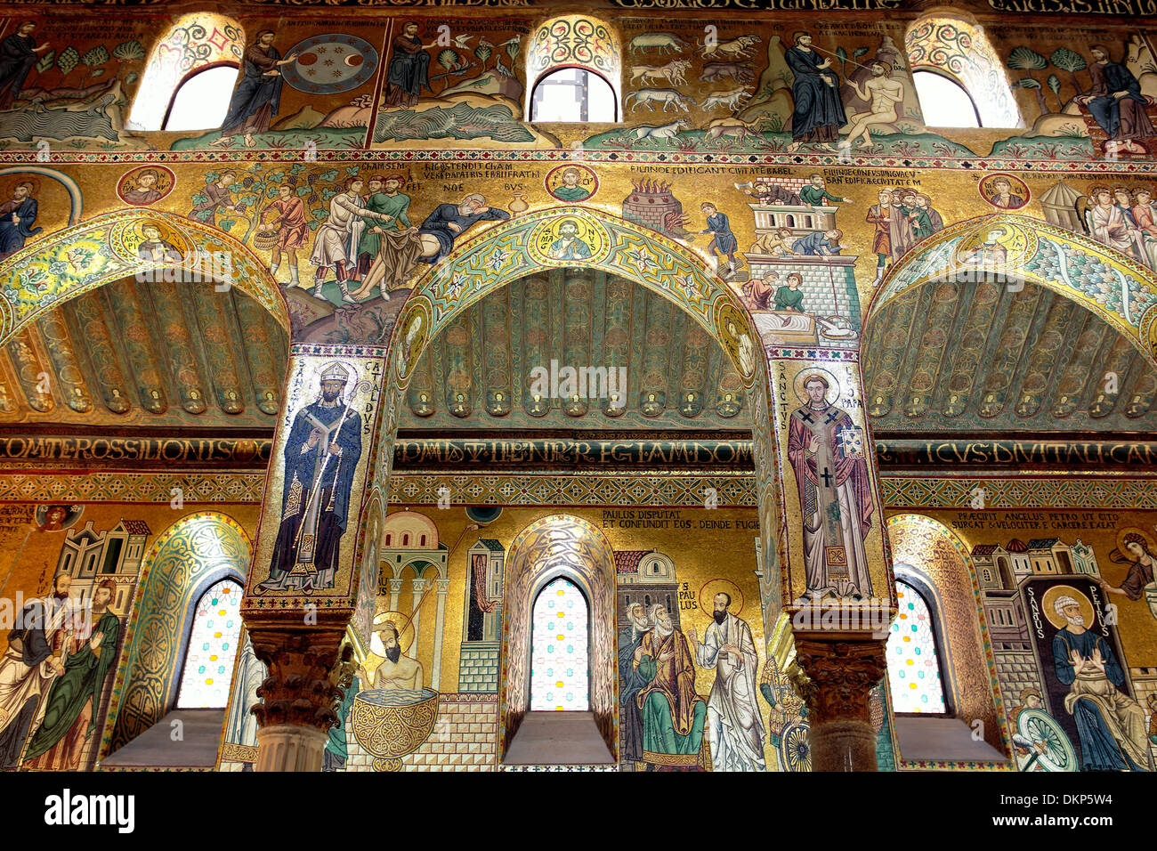 Mosaic of Cappella Palatina (12th century), Palermo, Sicily, Italy ...