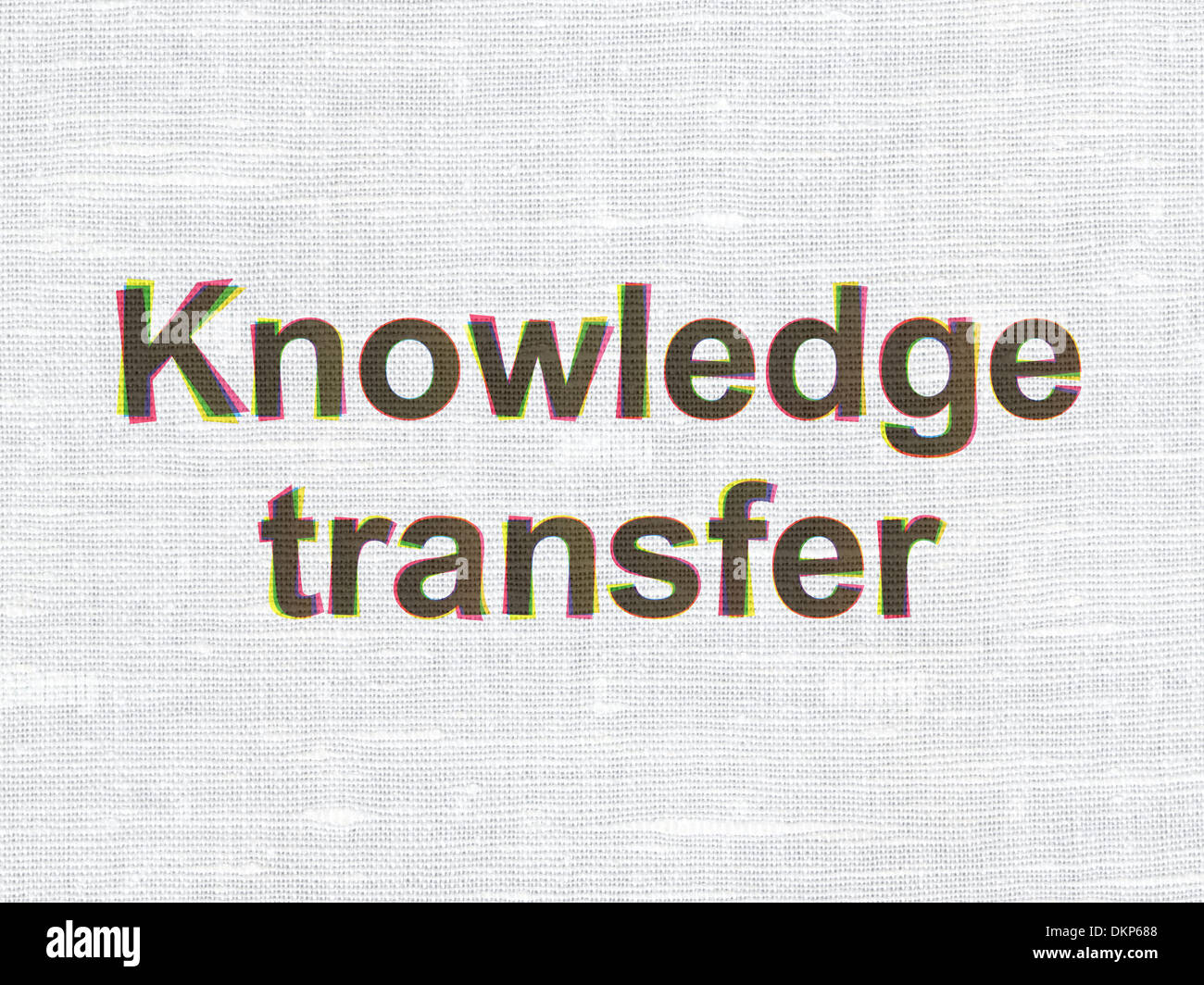 Education concept: Knowledge Transfer on fabric texture background ...