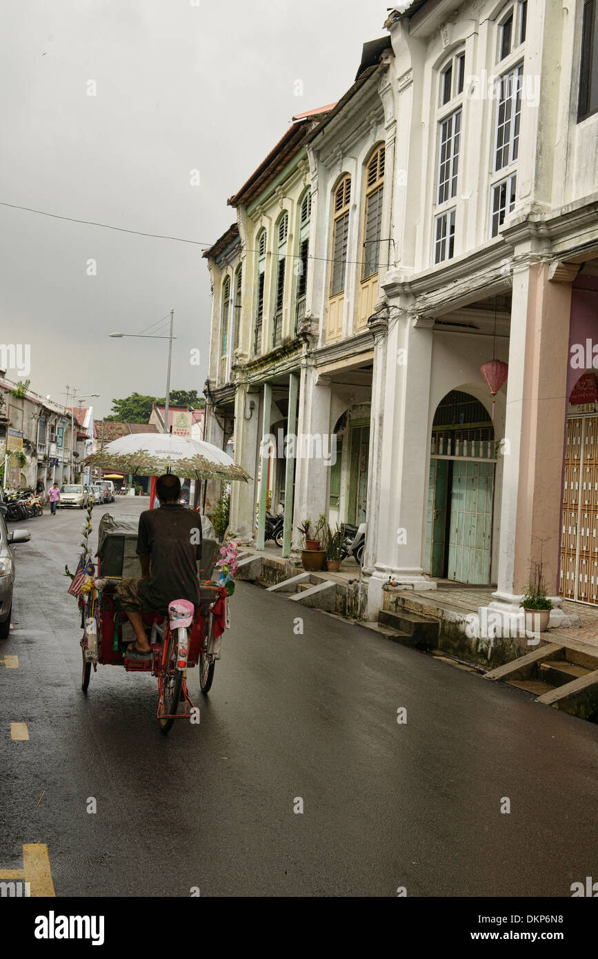 becak (trishaw), symbol of Georgetown in Penang, Malaysia Stock Photo ...