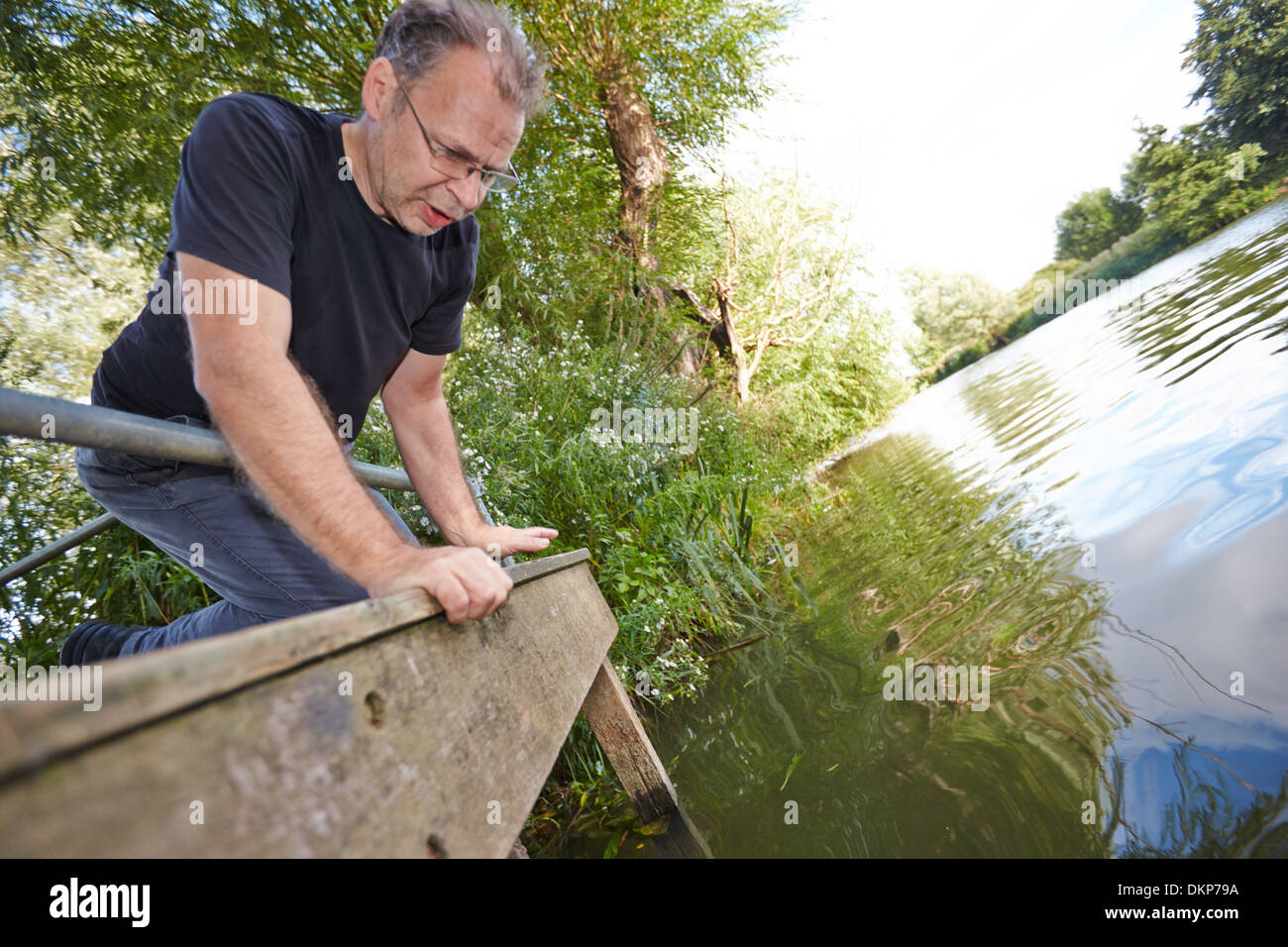 Dr Jeremy Biggs, director of the Freshwater Habitats Trust, pictured ...