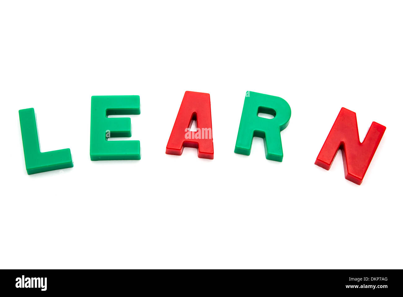 magnet alphabet LEARN isolated on white background Stock Photo - Alamy