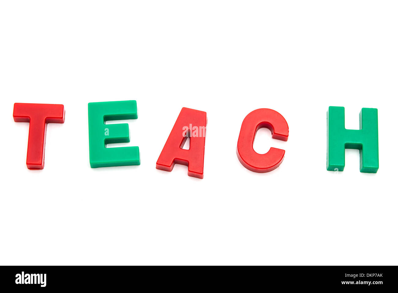 magnet alphabet TEACH isolated on white background Stock Photo - Alamy