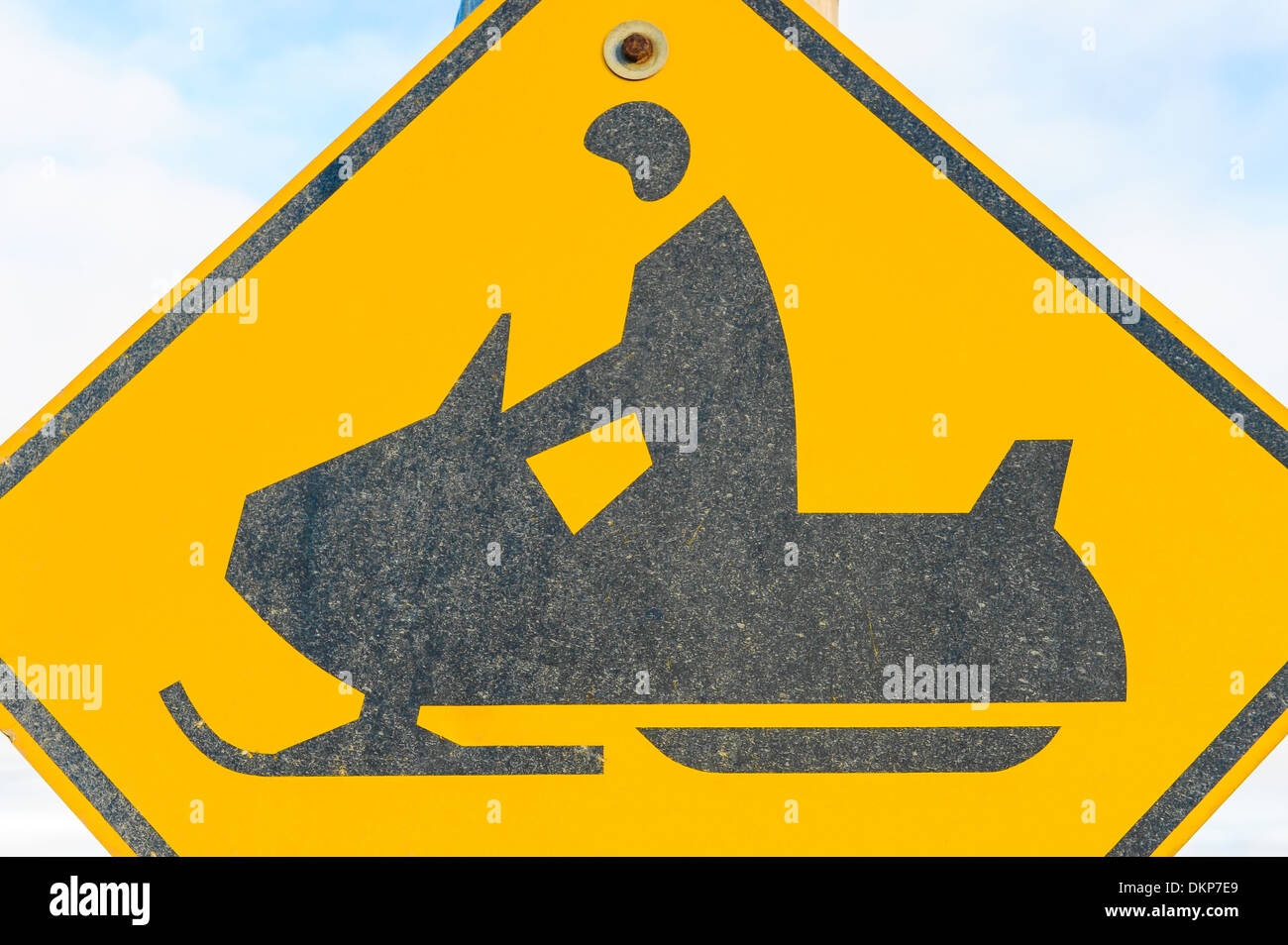 Road sign winter snowmobile traffic hi-res stock photography and images ...