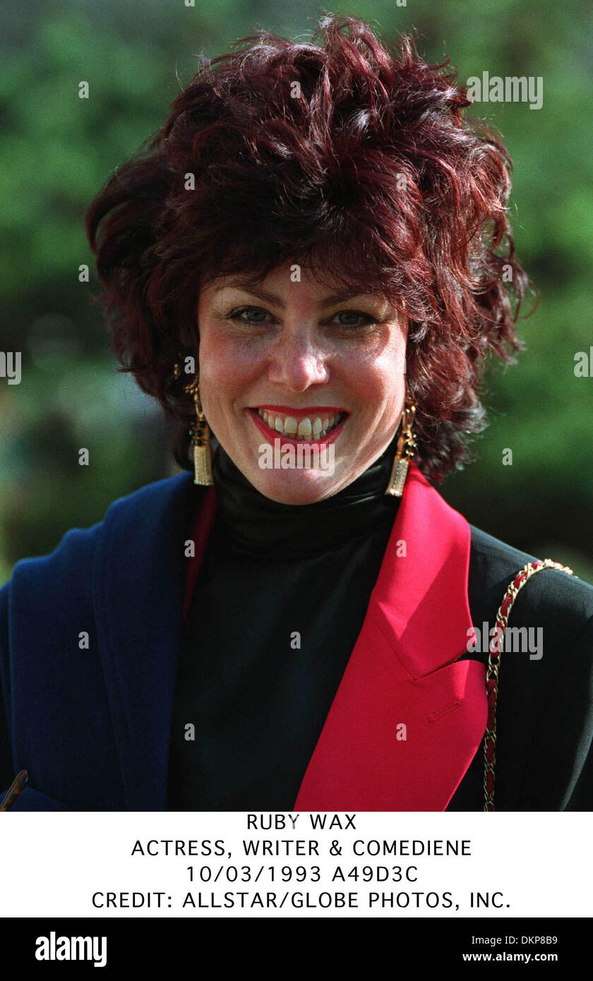 RUBY WAX.ACTRESS, WRITER & COMEDIENE.10/03/1993.A49D3C.CREDIT: ALLSTAR ...
