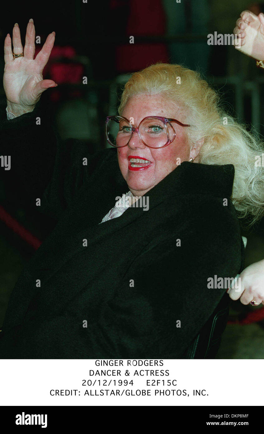 GINGER RODGERS.DANCER & ACTRESS.20/12/1994.E2F15C.CREDIT: ALLSTAR Stock ...