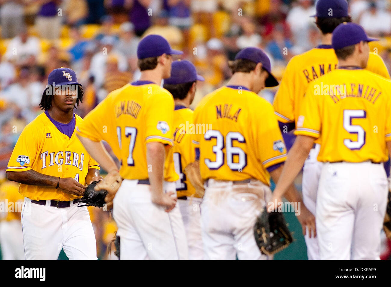 June 24, 2009 - Omaha, NE, U.S - 24 June 2009: LSU's Chad Jones #4 ...