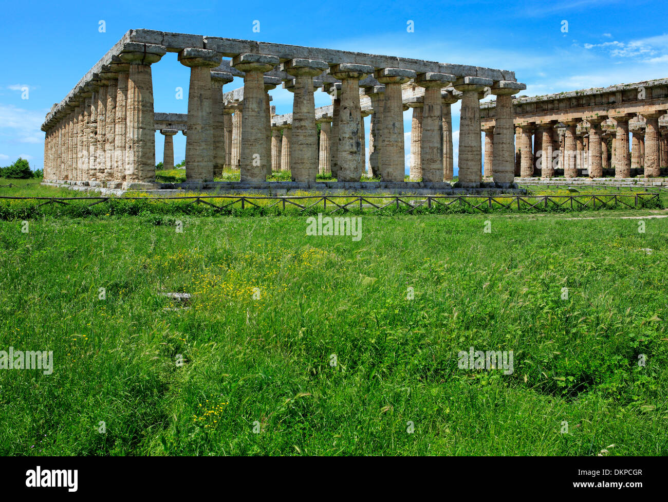 Temple of Hera (550 BC), Paestum, Campania, Italy Stock Photo - Alamy