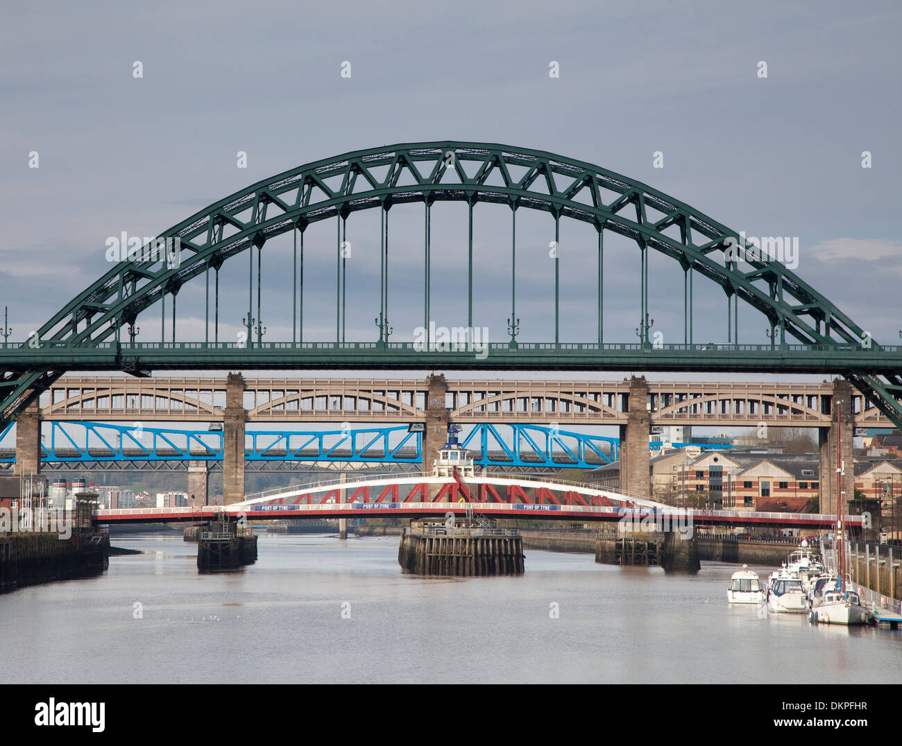 Urban bridges over river Stock Photo - Alamy