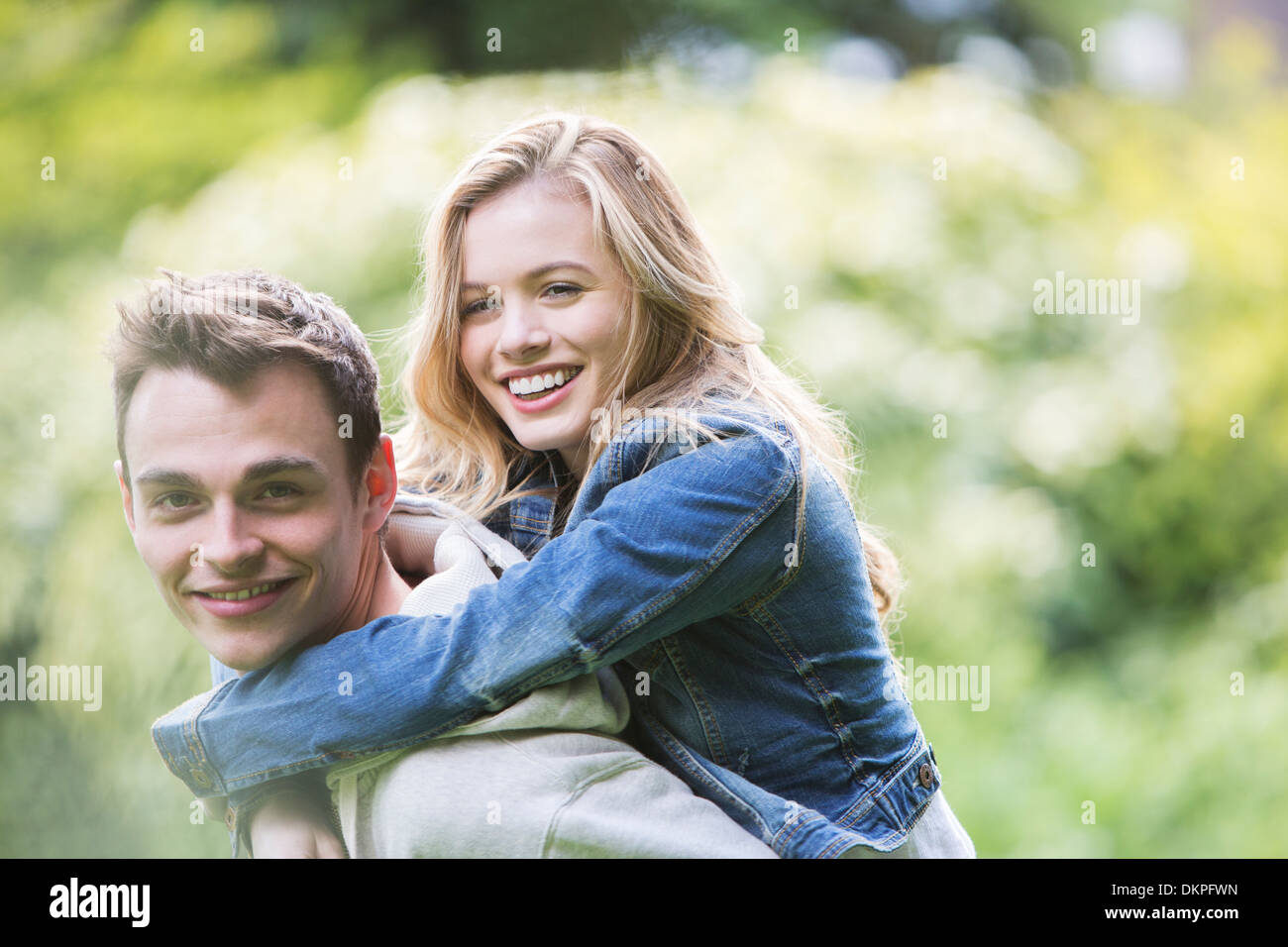 Man carrying girlfriend on shoulders hi-res stock photography and ...