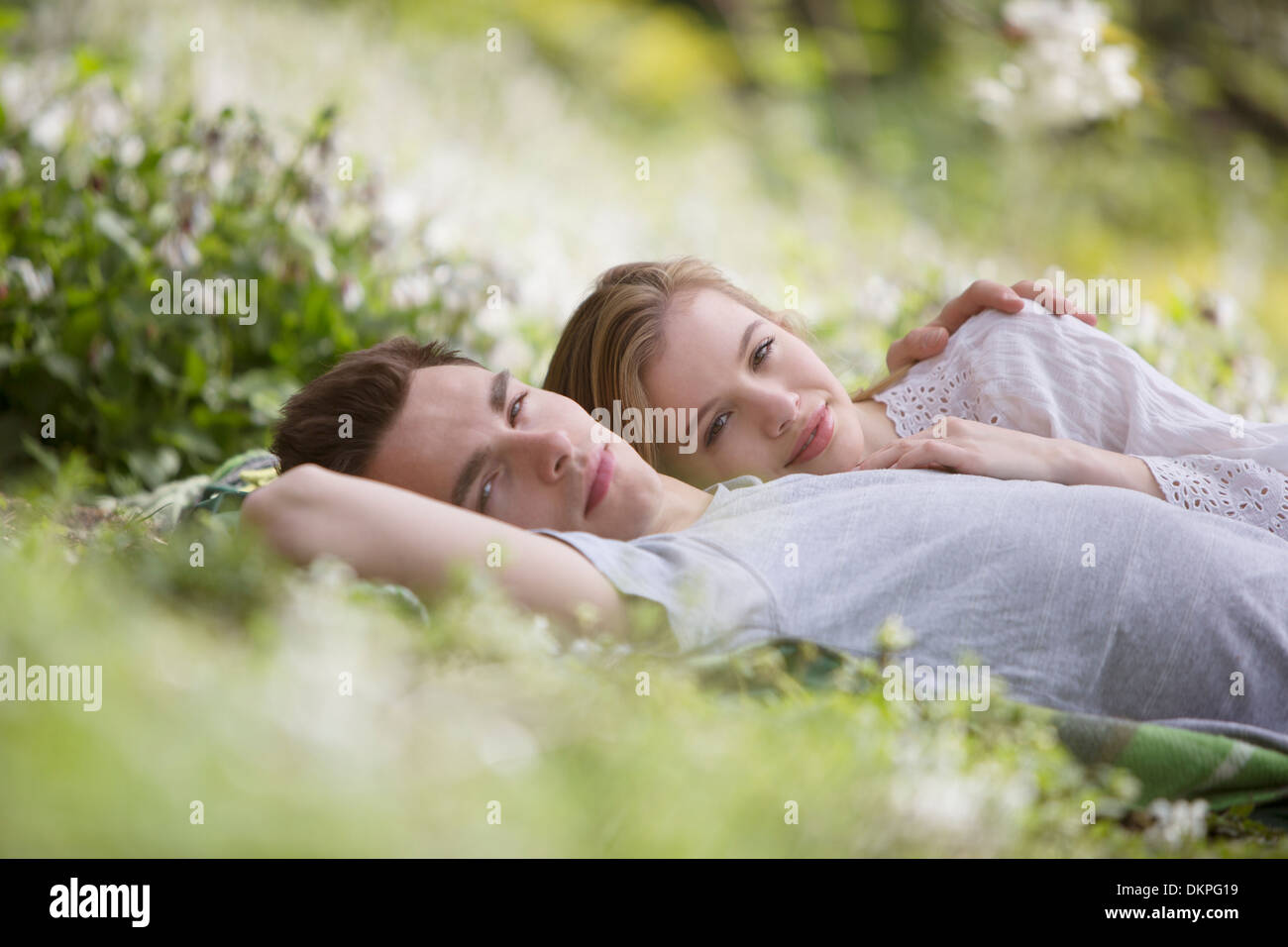 Cheerful couple relaxing together hi-res stock photography and images ...