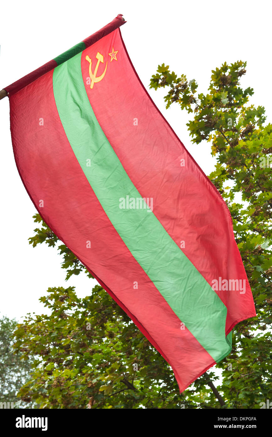 The flag of Transnistria Stock Photo - Alamy