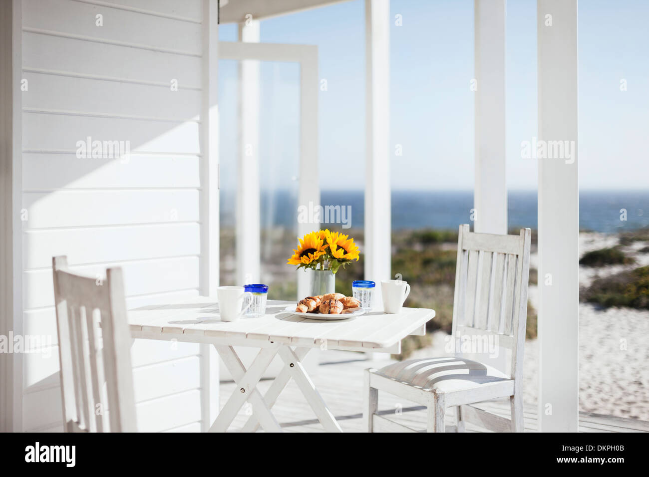 Porch Overlooking Ocean Stock Photo - Alamy