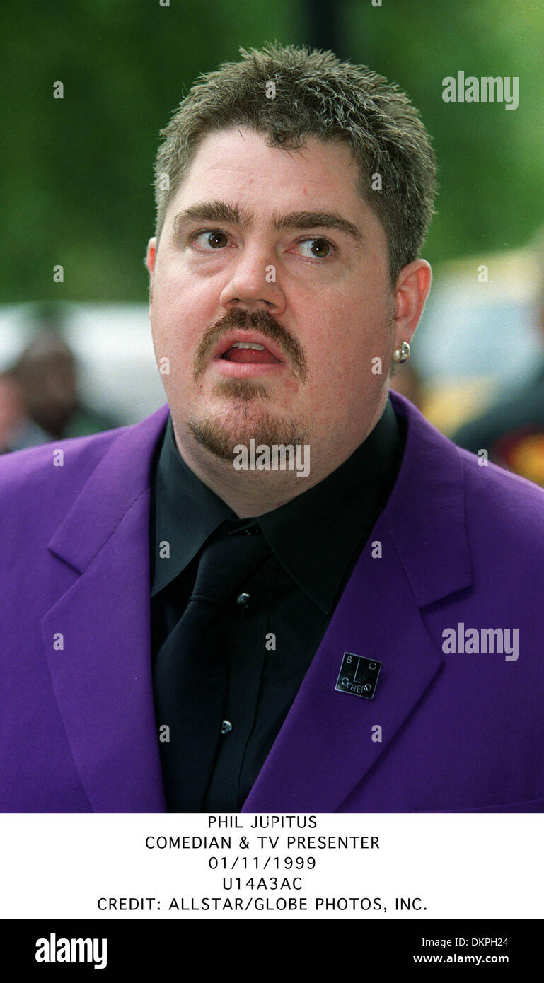 PHIL JUPITUS.COMEDIAN & TV PRESENTER.01/11/1999.U14A3AC Stock Photo - Alamy
