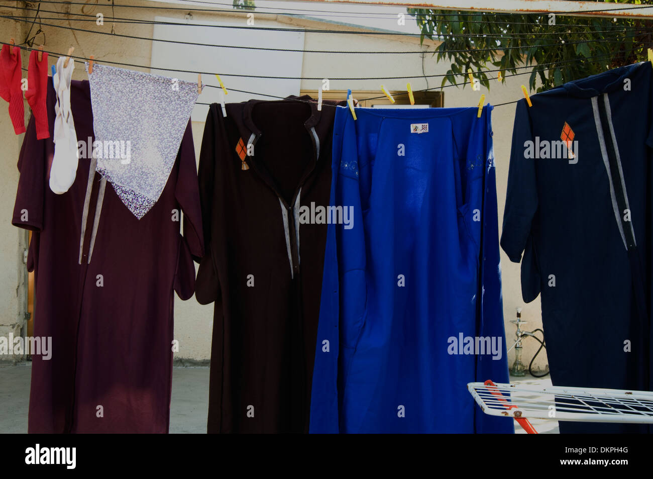 street scenes In Israel of Laundry hanging out to dry .Arab Village ...
