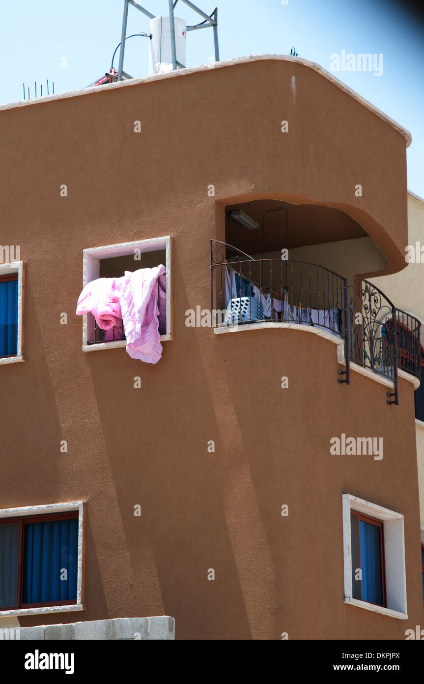 street scenes In Israel of Laundry hanging out to dry .Galille Stock ...