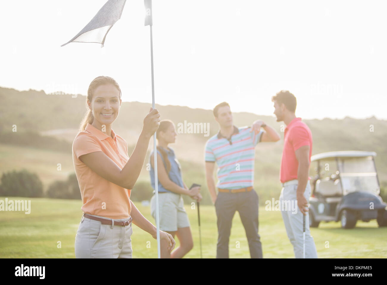 Portrait smiling woman golfer hi-res stock photography and images - Alamy