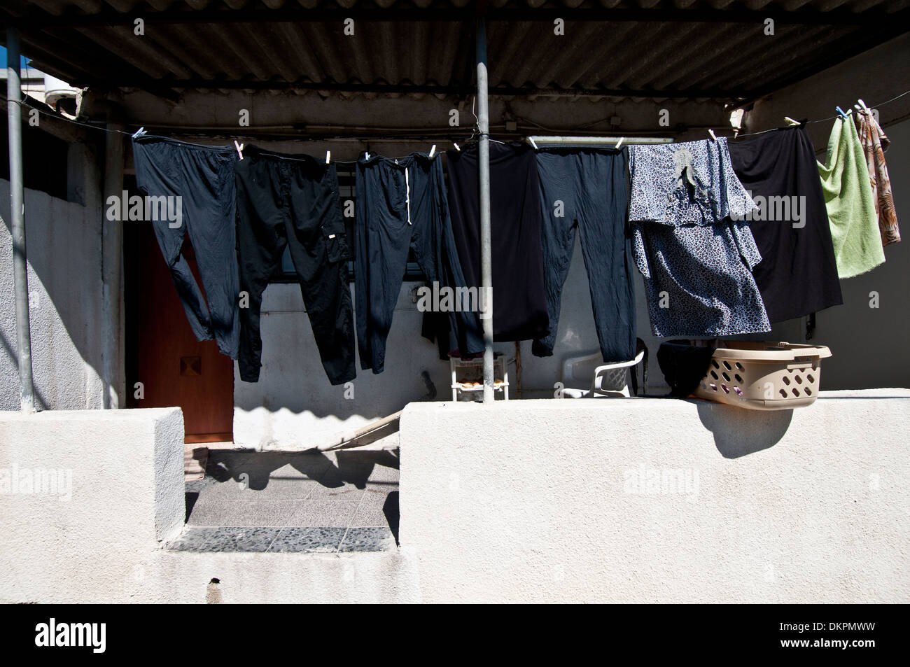 street scenes In Israel of Laundry hanging out to dry .Arab village ...