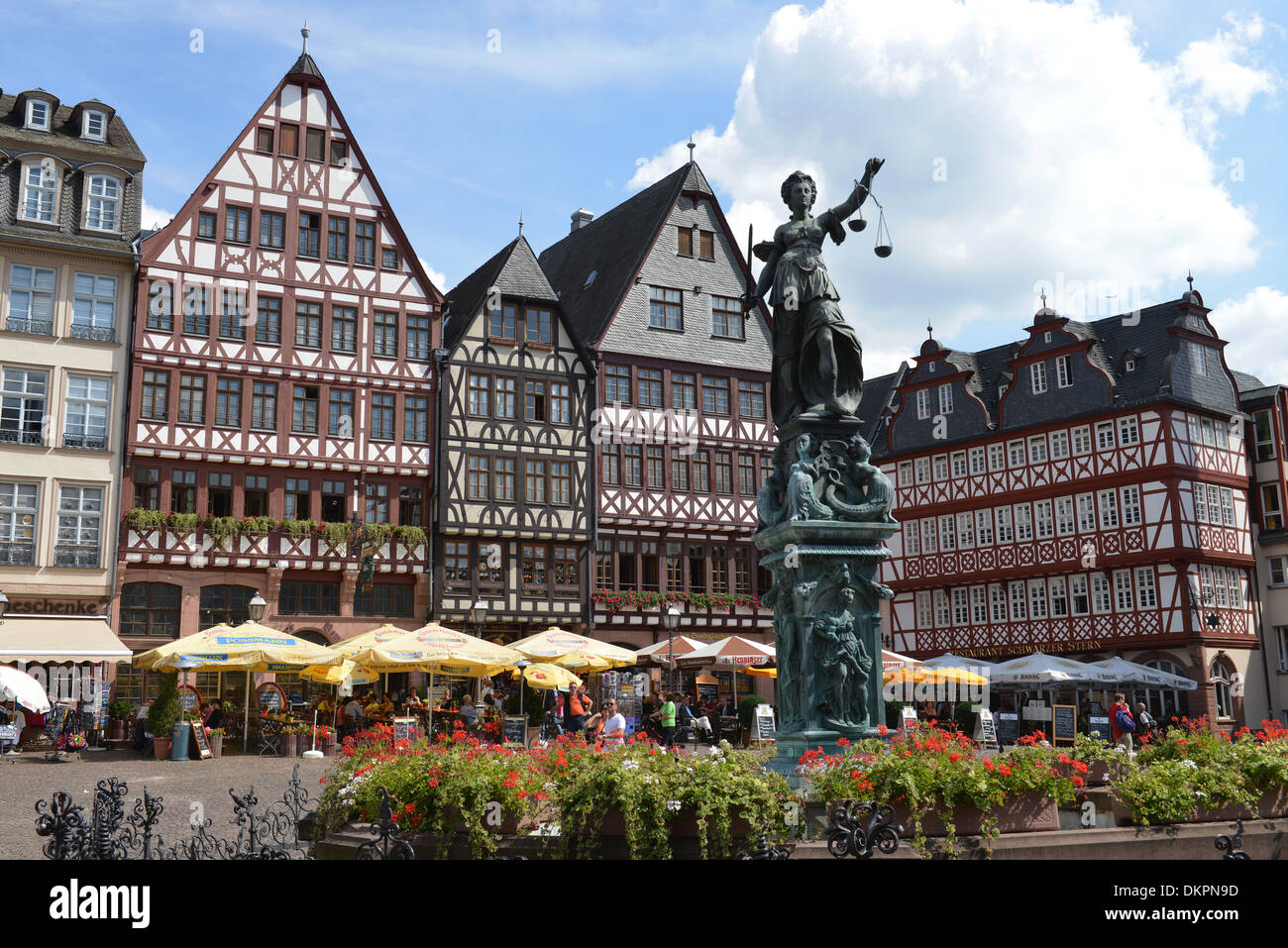 Fachwerkhaeuser, Roemerberg, Altstadt, Frankfurt am Main, Hessen ...