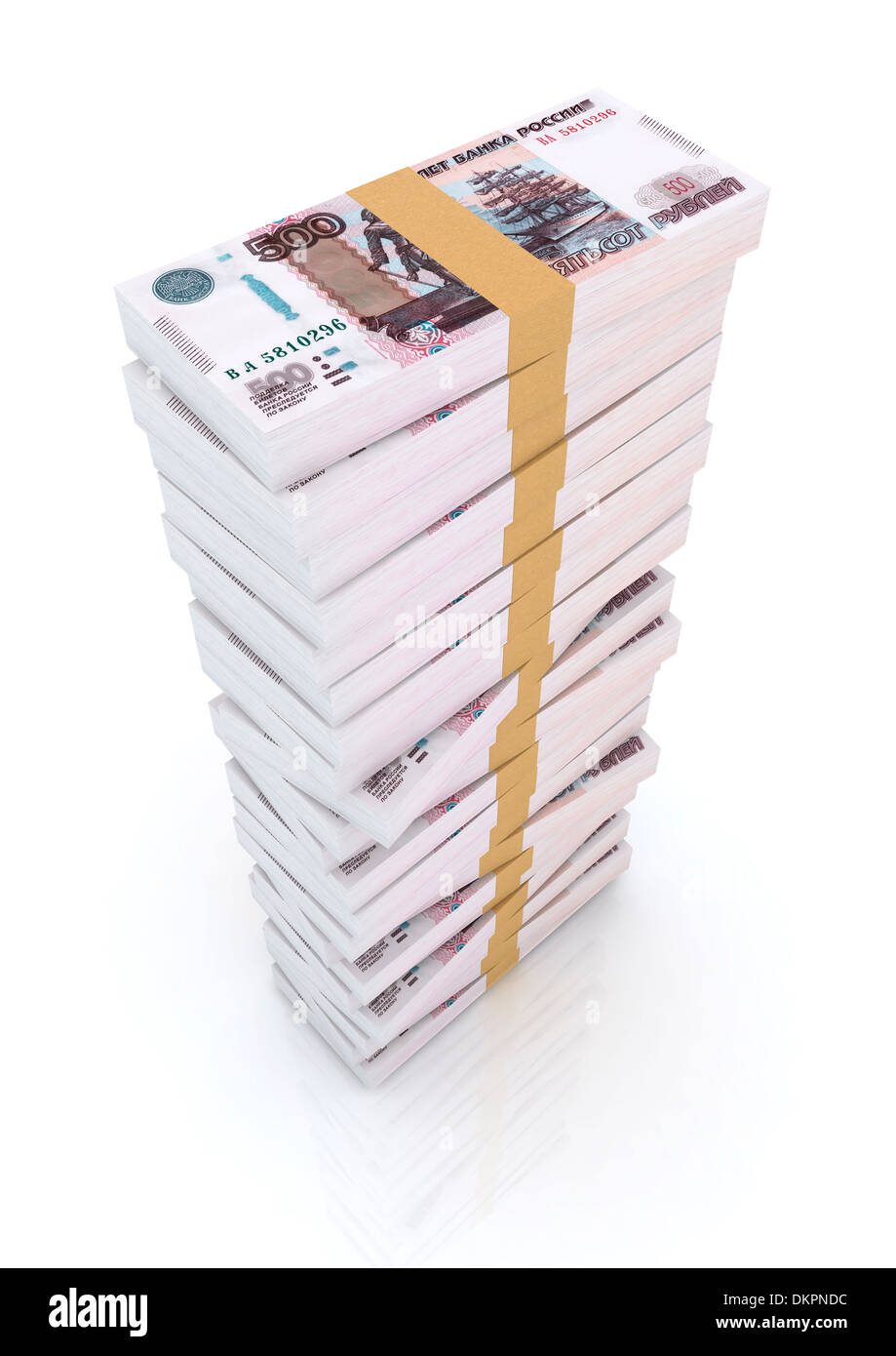 Stack of 500 Rubles, russian banknotes illustration Stock Photo - Alamy