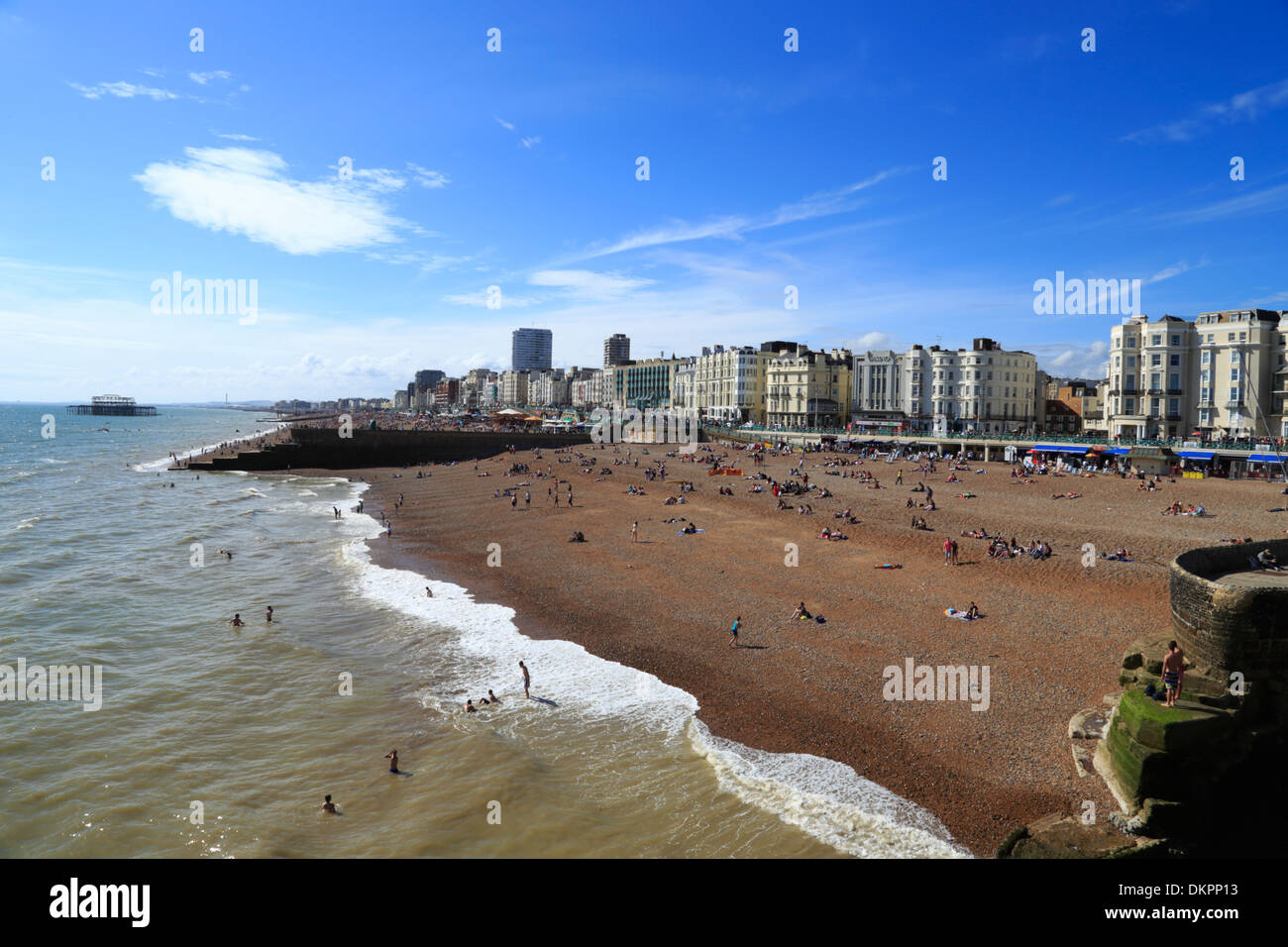 Brighton Beach England Packed High Resolution Stock Photography and ...