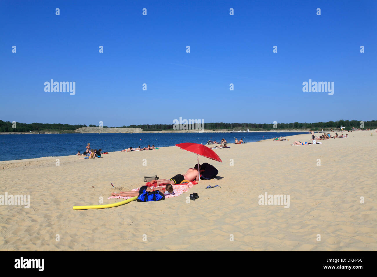 Haltern am See, Beach Silbersee 2, Muensterland, North Rhine Westphalia ...