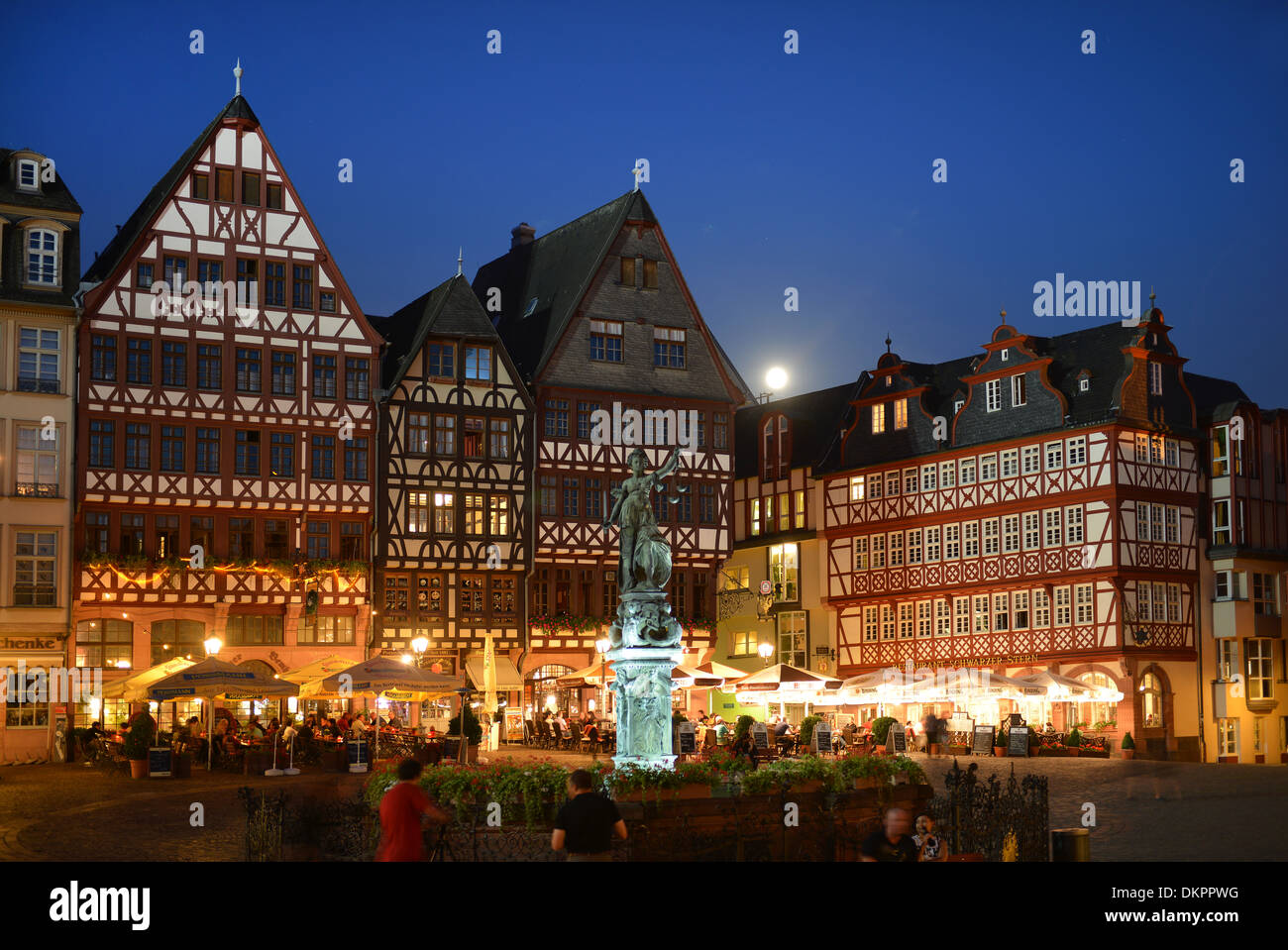 Fachwerkhaeuser, Roemerberg, Altstadt, Frankfurt am Main, Hessen ...