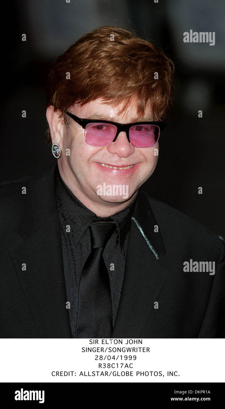 SIR ELTON JOHN.SINGER/SONGWRITER.28/04/1999.R38C17AC Stock Photo - Alamy