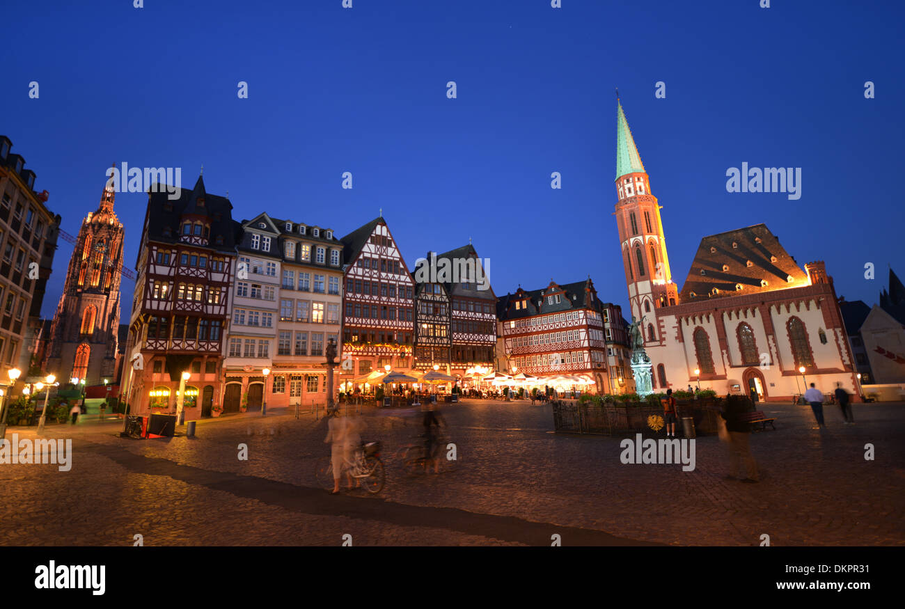 Fachwerkhaeuser, Roemerberg, Altstadt, Frankfurt am Main, Hessen ...