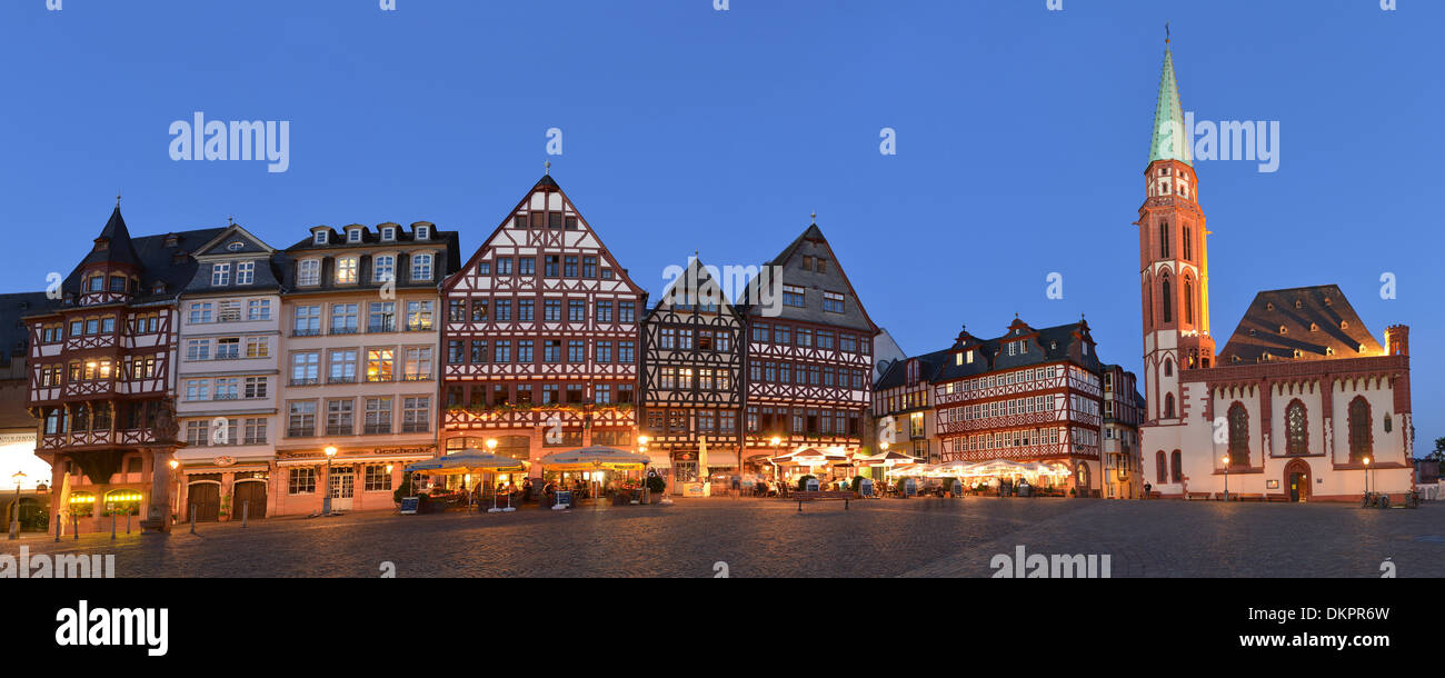 Fachwerkhaeuser, Roemerberg, Altstadt, Frankfurt am Main, Hessen ...
