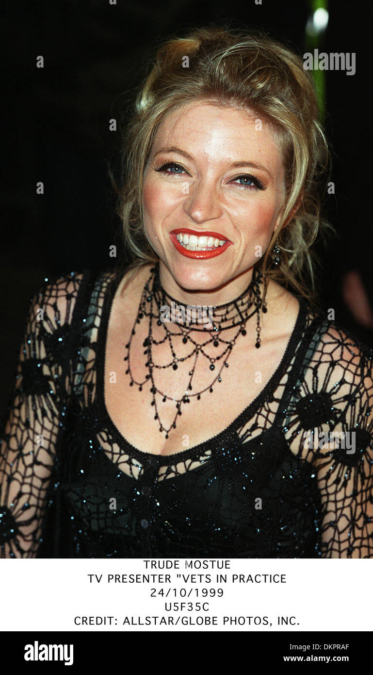 TRUDE MOSTUE.TV PRESENTER ''VETS IN PRACTICE.24/10/1999.U5F35C Stock ...