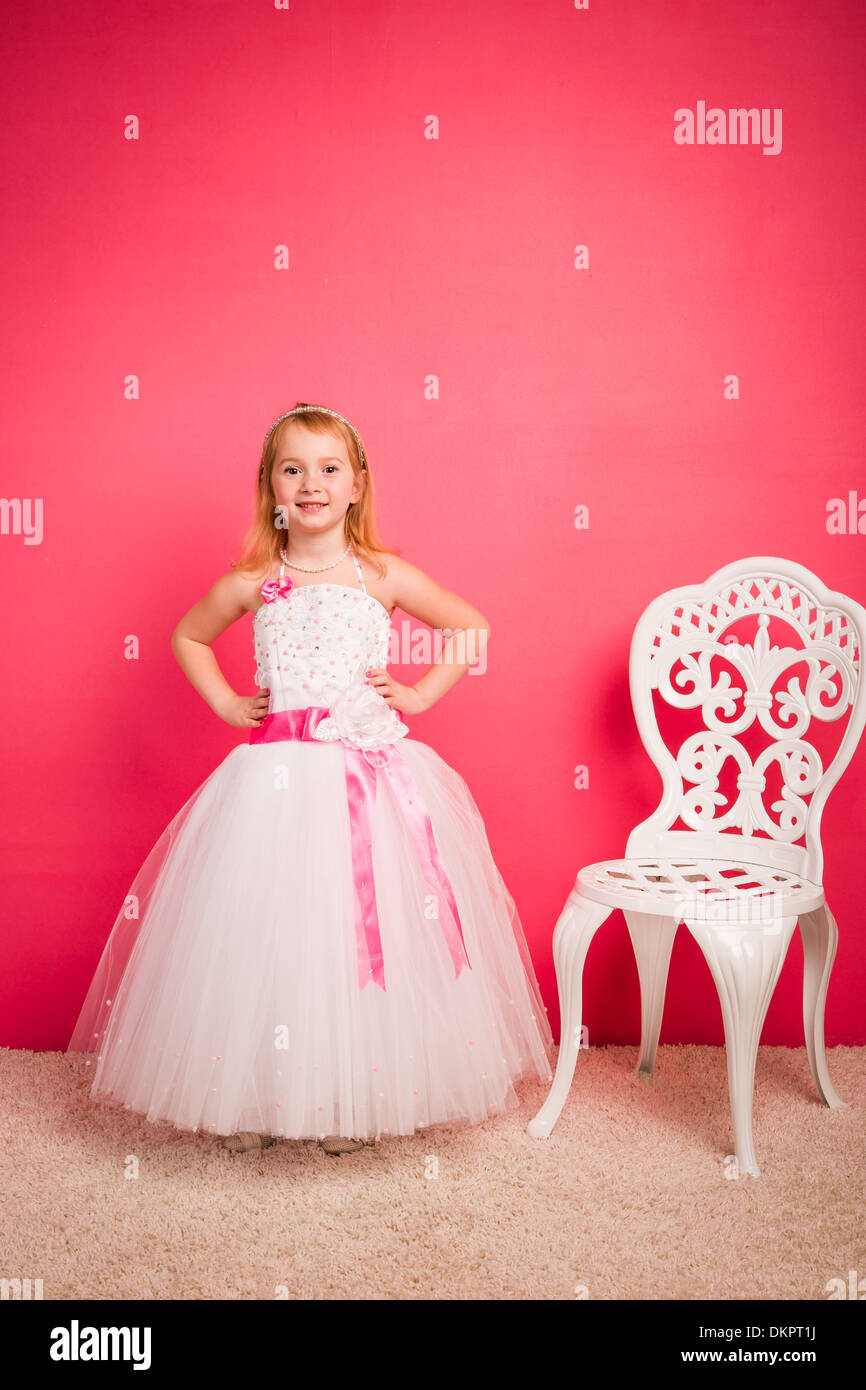 Beautiful girl in a dress posing Stock Photo - Alamy