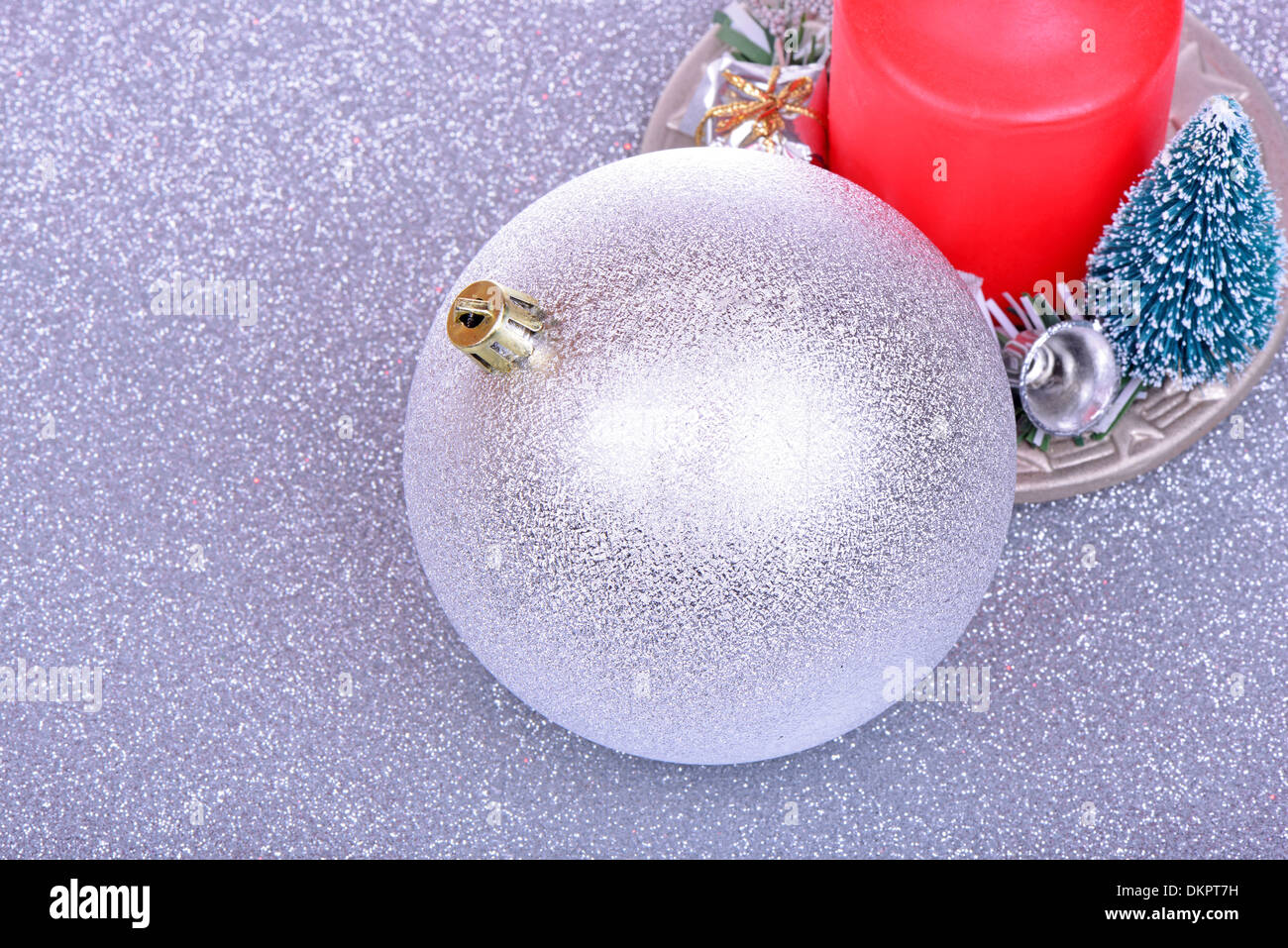 Christmas background with balls Stock Photo - Alamy