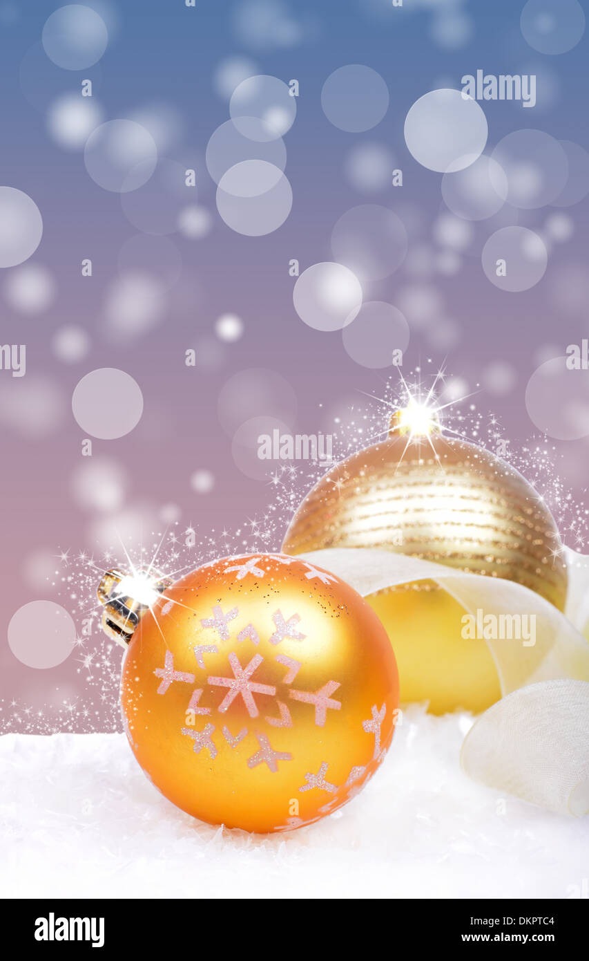 Christmas background with balls Stock Photo - Alamy