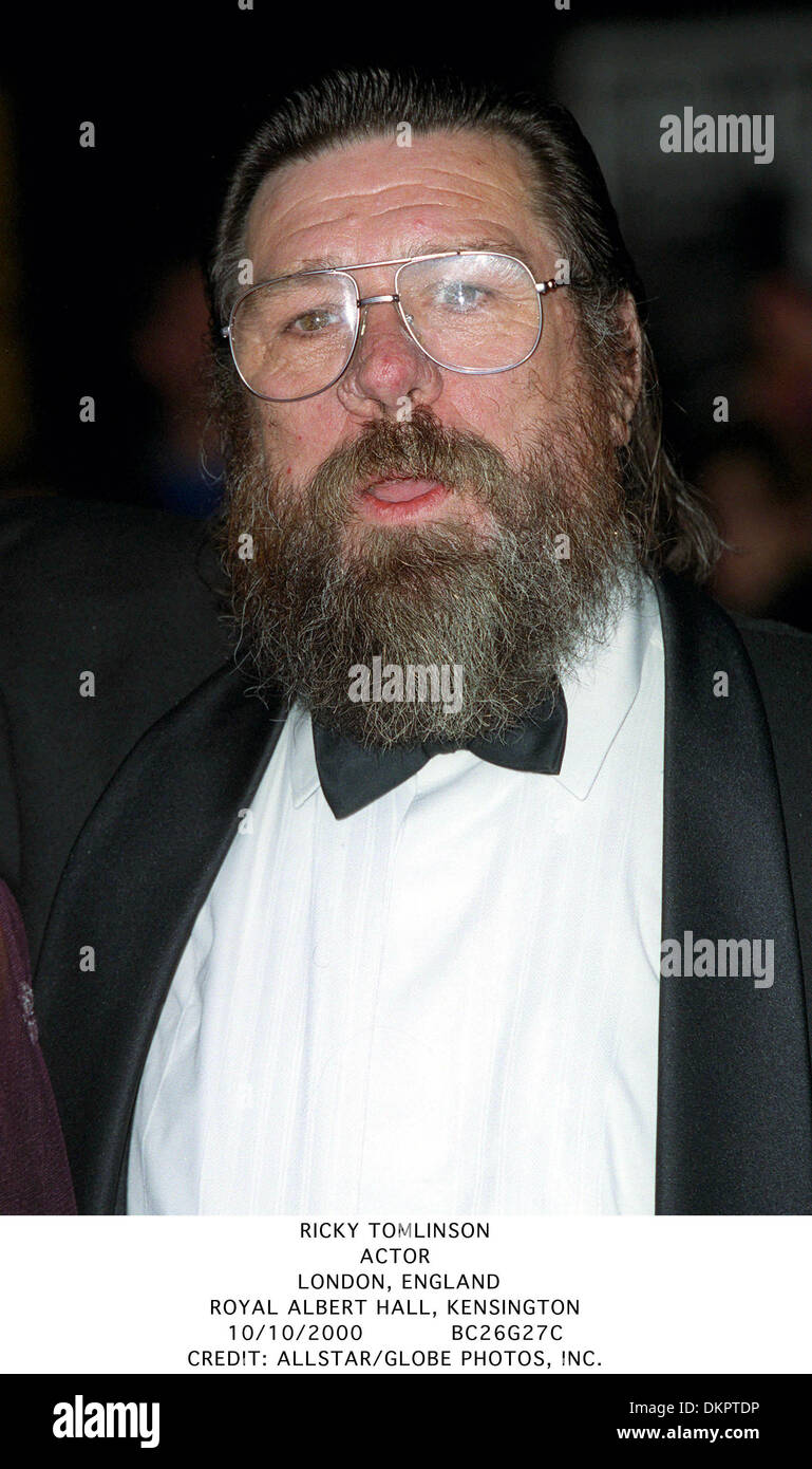Oct. 10, 2000 - ROYAL ALBERT HALL, KENSINGTON - RICKY TOMLINSON.ACTOR ...
