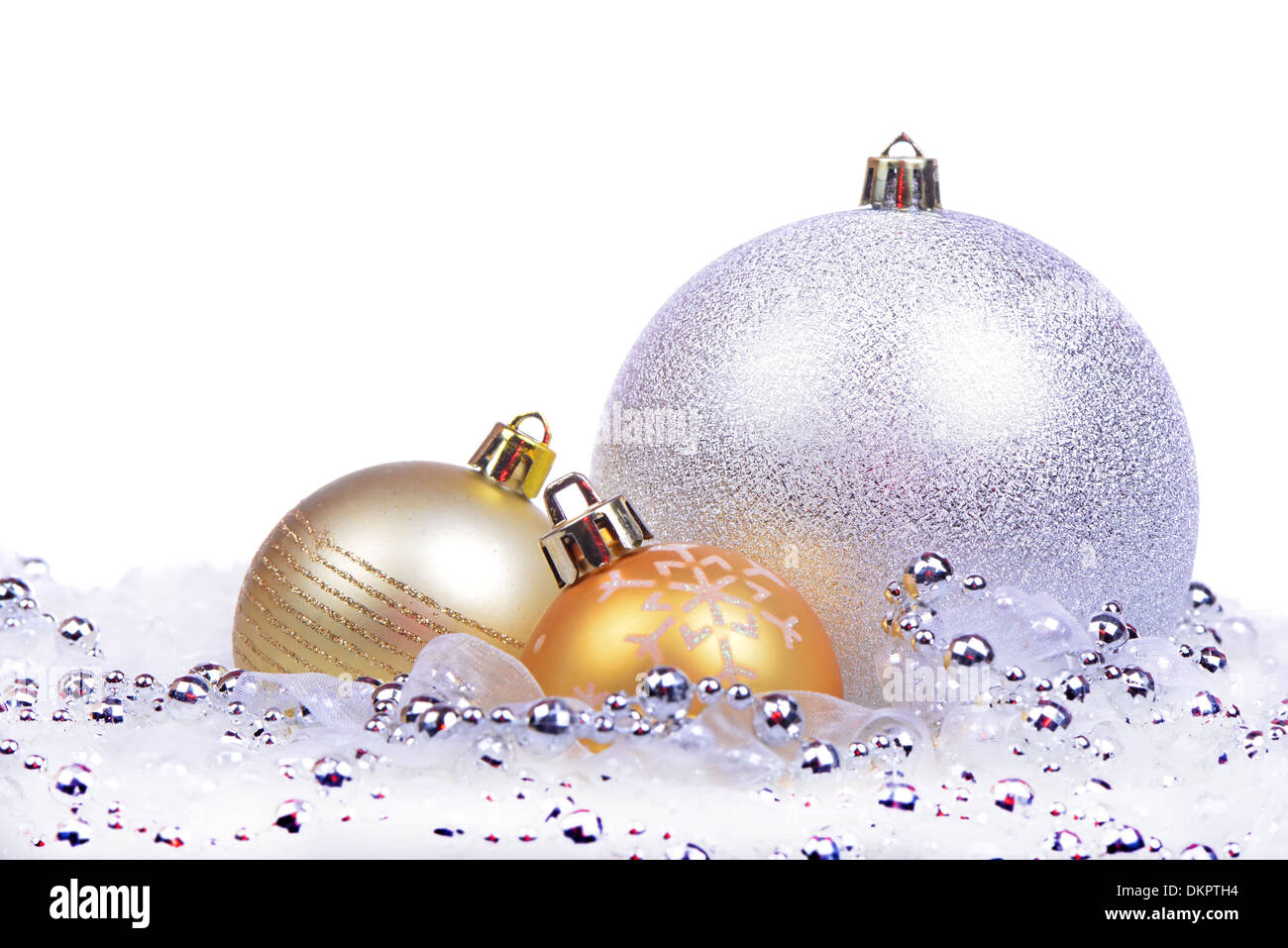 Christmas background with balls Stock Photo - Alamy