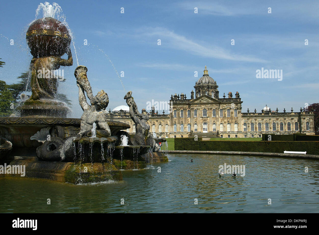 CASTLE HOWARD & ATLAS FOUNTAIN.CASTLE HOWARD, YORKSHIRE.CASTLE HOWARD ...