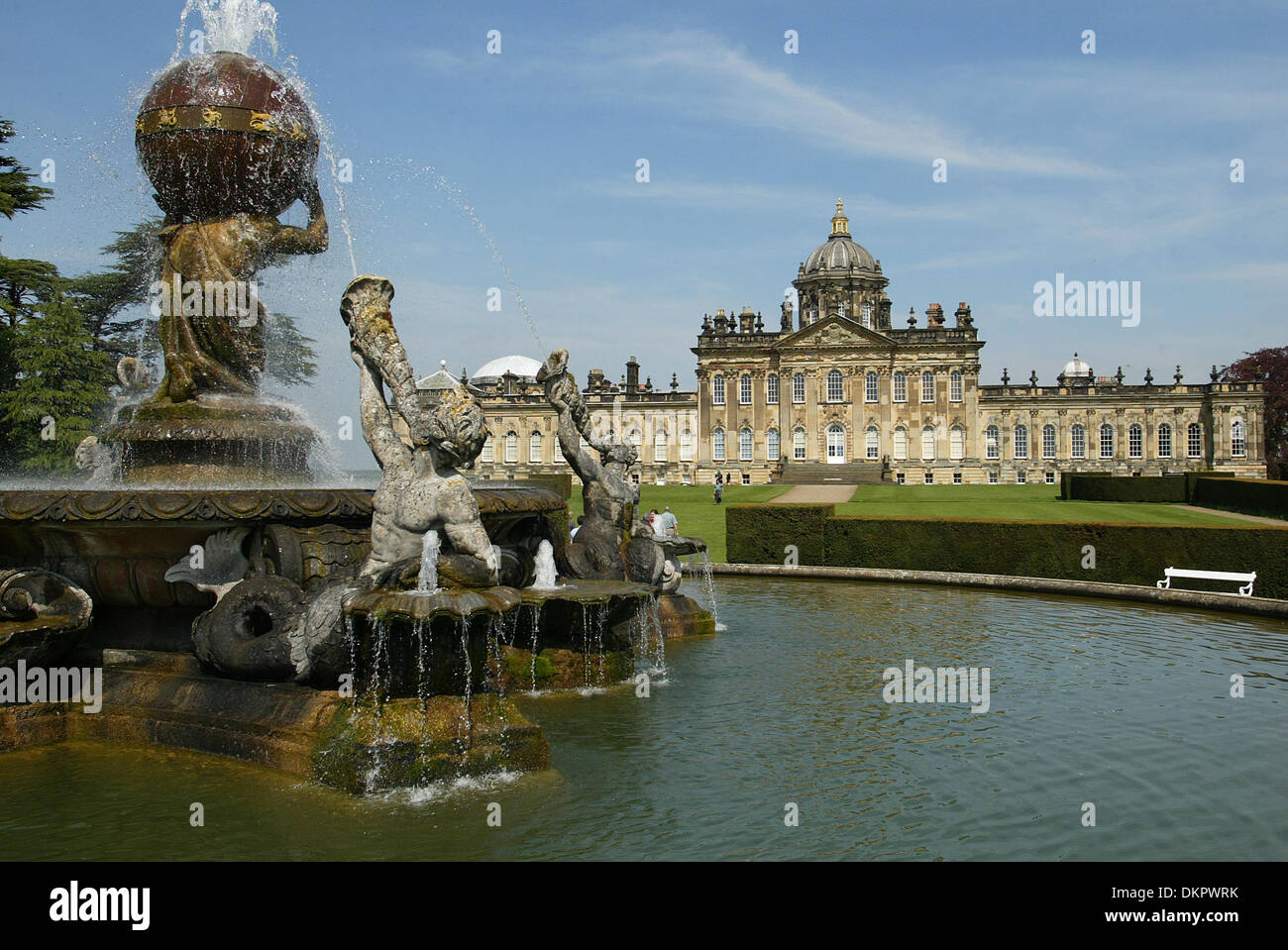 CASTLE HOWARD & ATLAS FOUNTAIN.CASTLE HOWARD, YORKSHIRE.CASTLE HOWARD ...