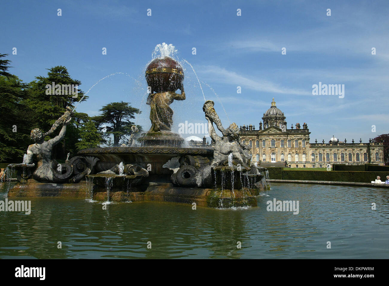 CASTLE HOWARD & ATLAS FOUNTAIN.CASTLE HOWARD, YORKSHIRE.CASTLE HOWARD ...