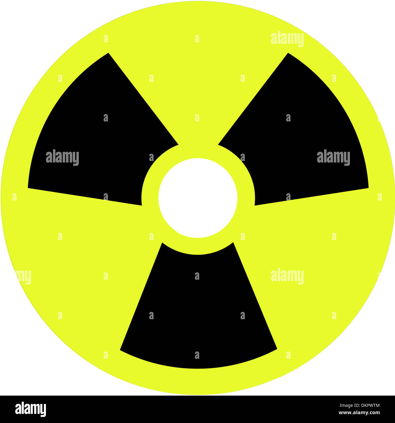 Nuclear sign on white background Stock Photo - Alamy