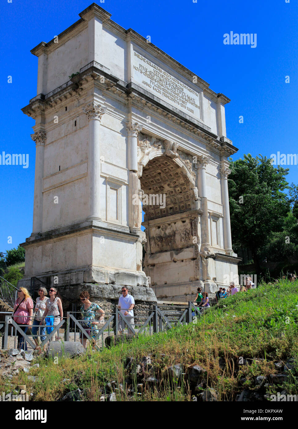 Triumphal Arch of Titus, Roman Forum , Rome, Italy Stock Photo - Alamy