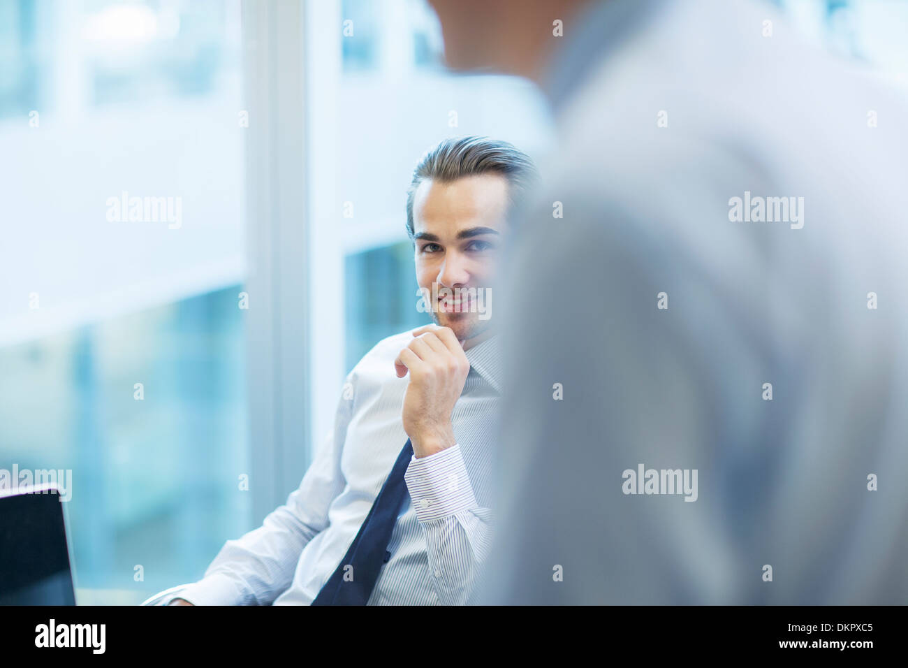 Collaborating in office two men hi-res stock photography and images - Alamy