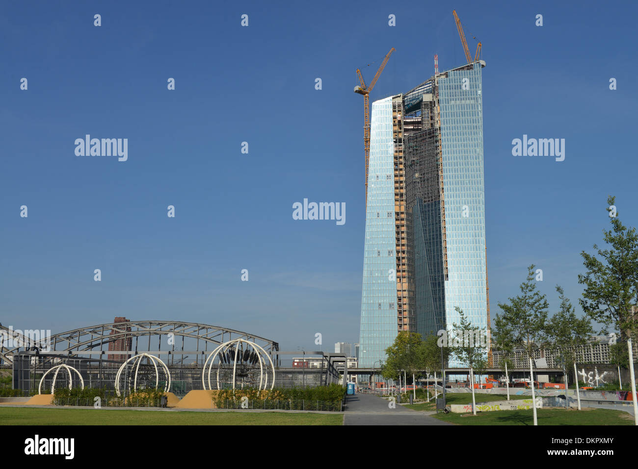 Neubau Europaeische Zentralbank EZB, Ostend, Frankfurt am Main, Hessen ...